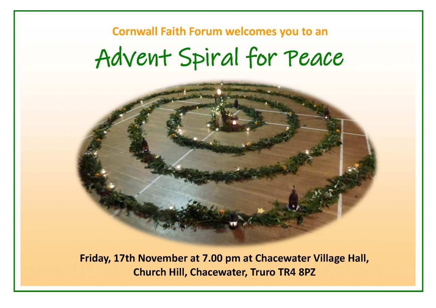 Advent Spiral for Peace : 17 Nov, Chacewater – Churches Together in ...