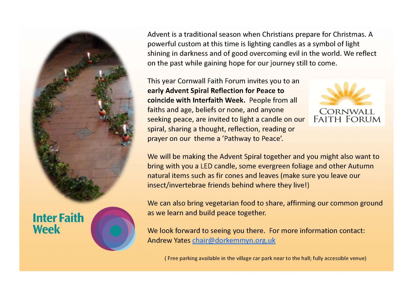 Advent Spiral for Peace : 17 Nov, Chacewater – Churches Together in ...