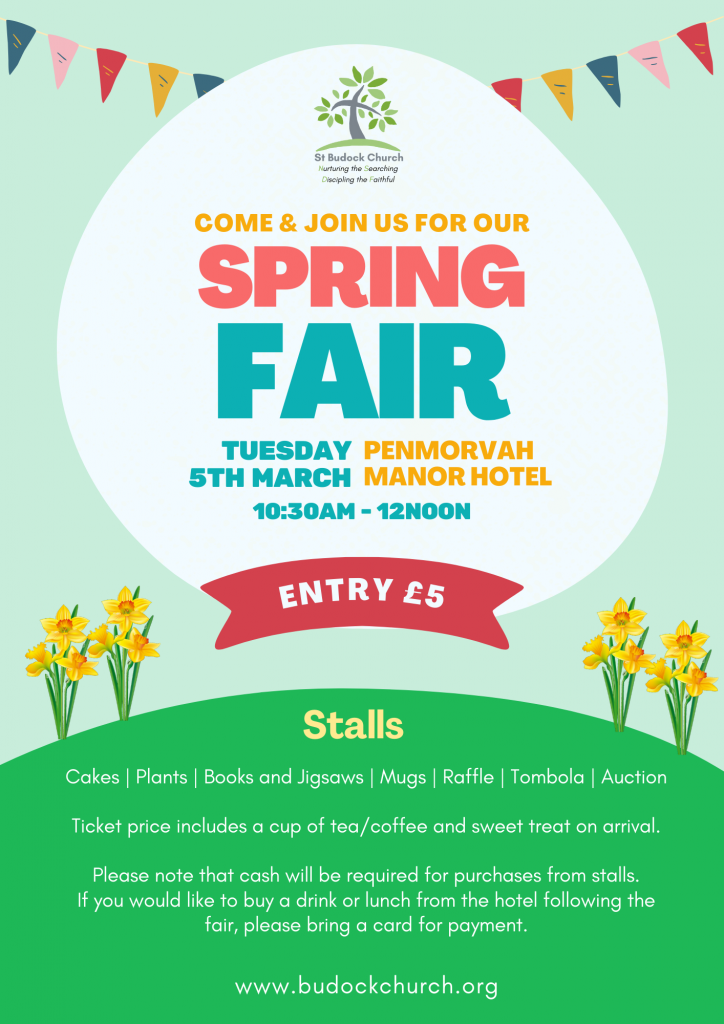 Budock Spring Fair : 5 Mar, Budock Water – Churches Together in Cornwall