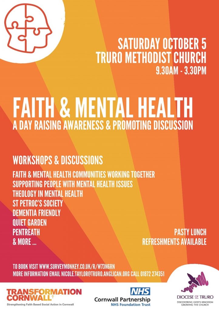Faith and Mental Health : 5 Oct, Truro – Churches Together in Cornwall ...