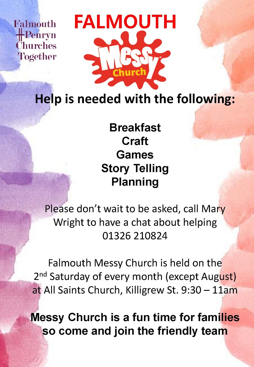 Help Needed at Falmouth Messy Church – Churches Together in Cornwall