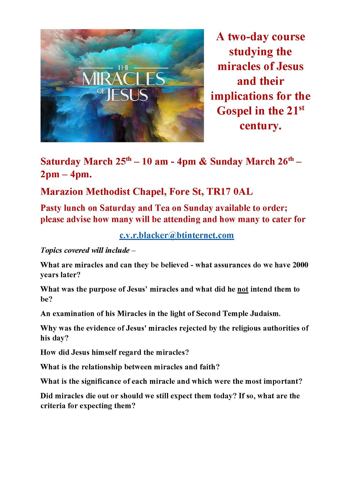 The Miracles of Jesus : 25-26 Mar, Marazion – Churches Together in ...