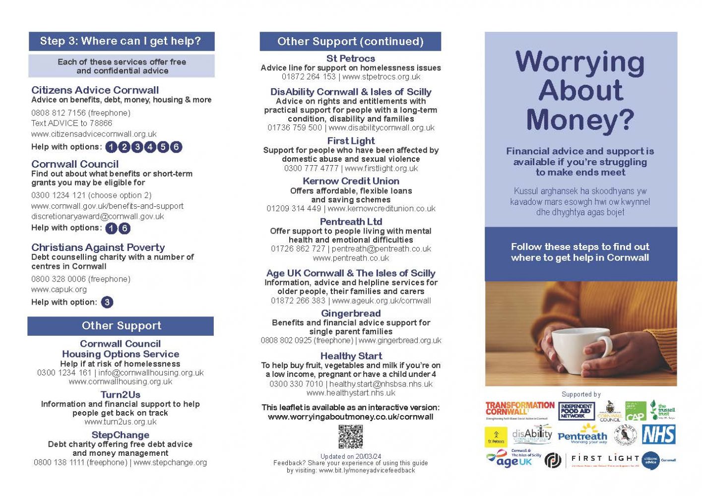 Worrying About Money? – Cornwall – Churches Together in Cornwall